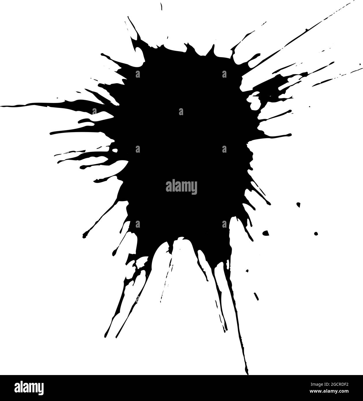 Black Ink watercolor drop on white background Stock Vector Image & Art ...