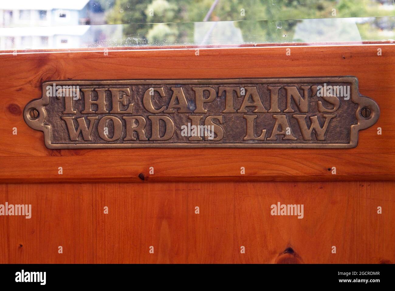 notice in a ship's bridge Stock Photo - Alamy