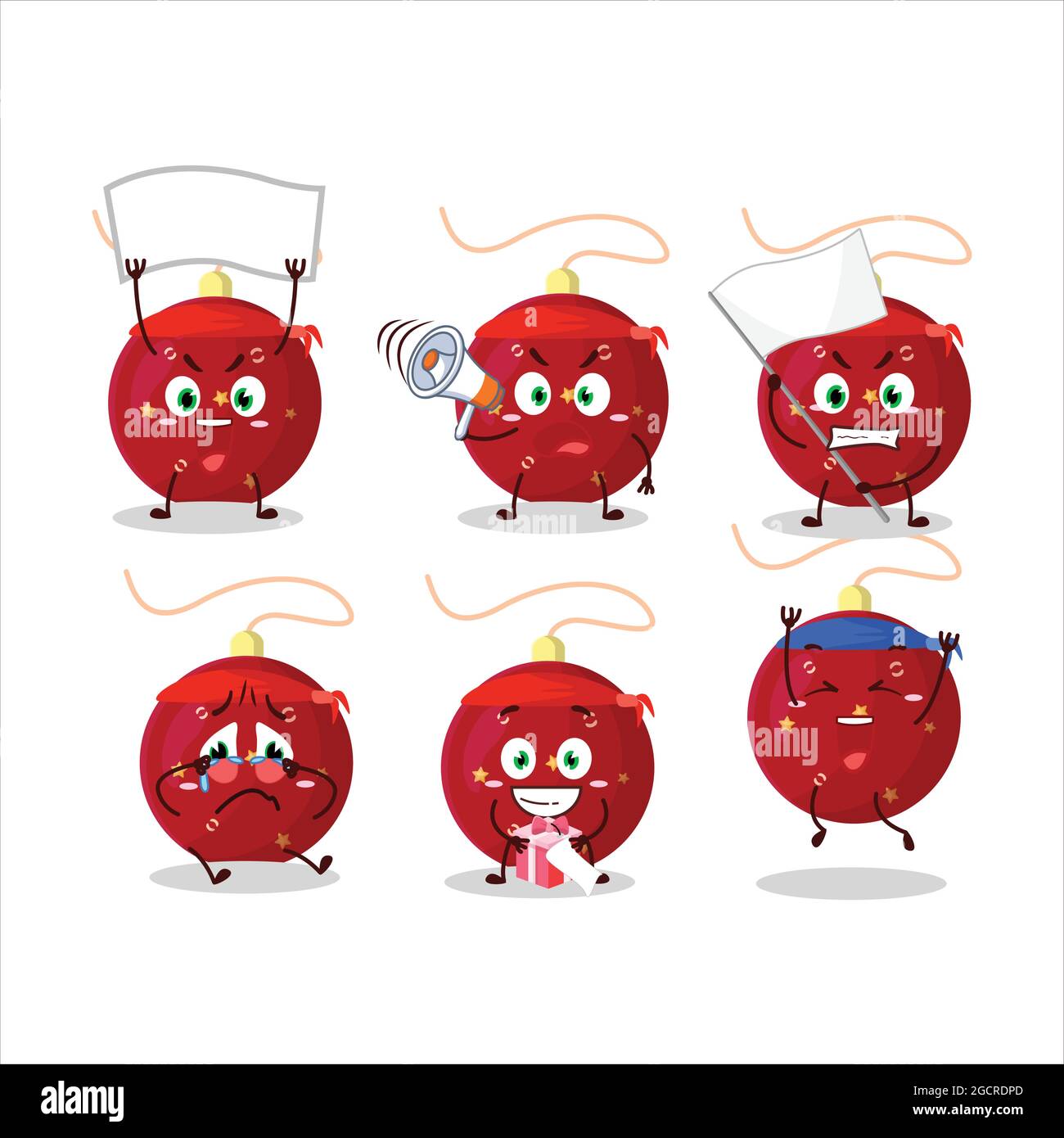 Mascot design style of christmas lights red character as an attractive ...