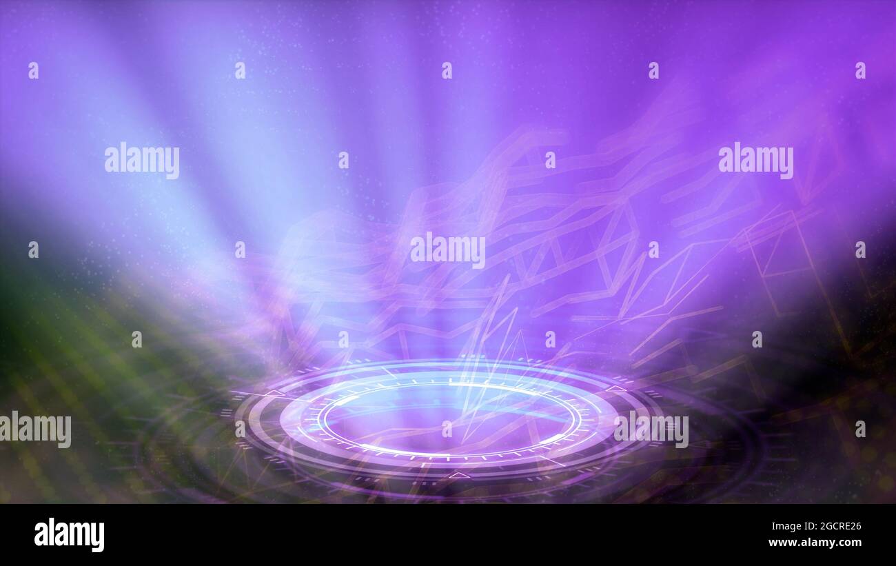 Neon cyberpunk teleport backdrop, cg abstract 3D rendering Stock Photo ...