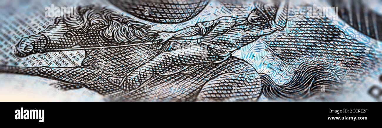 Macro photography of the microprint or microtext on the Australian 10 ...