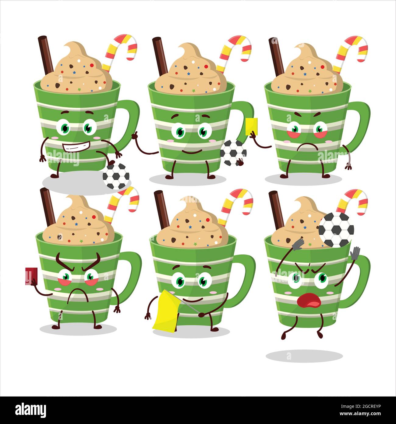 Frappe chocolate cartoon character working as a Football referee ...