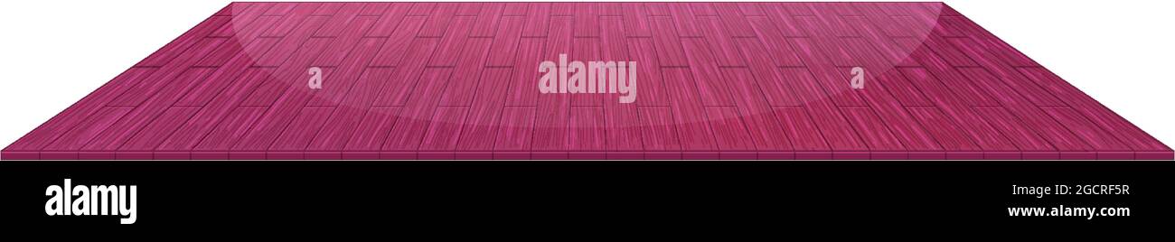 Pink wooden floor tiles isolated on white background illustration Stock ...