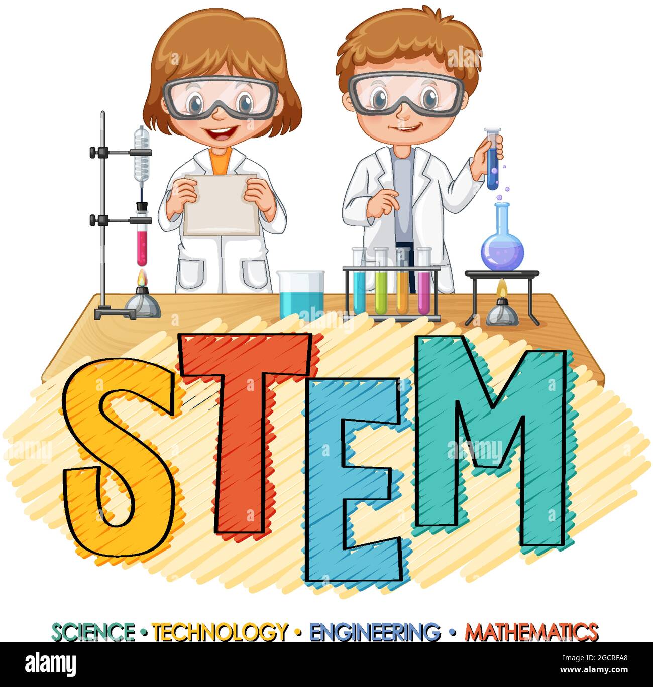 Science Cartoon Logo