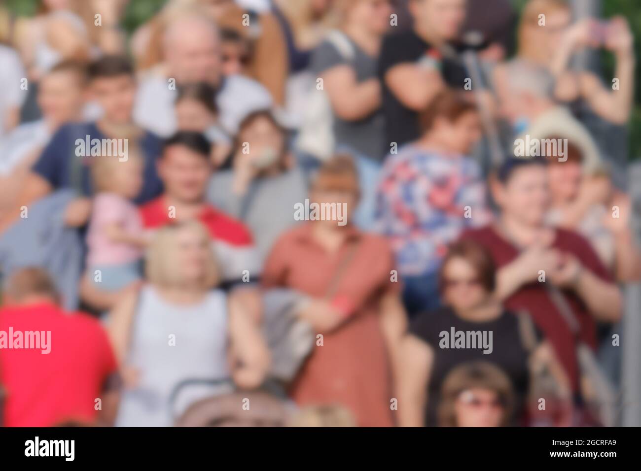 Blurred background silhouettes unrecognizable people hi-res stock ...