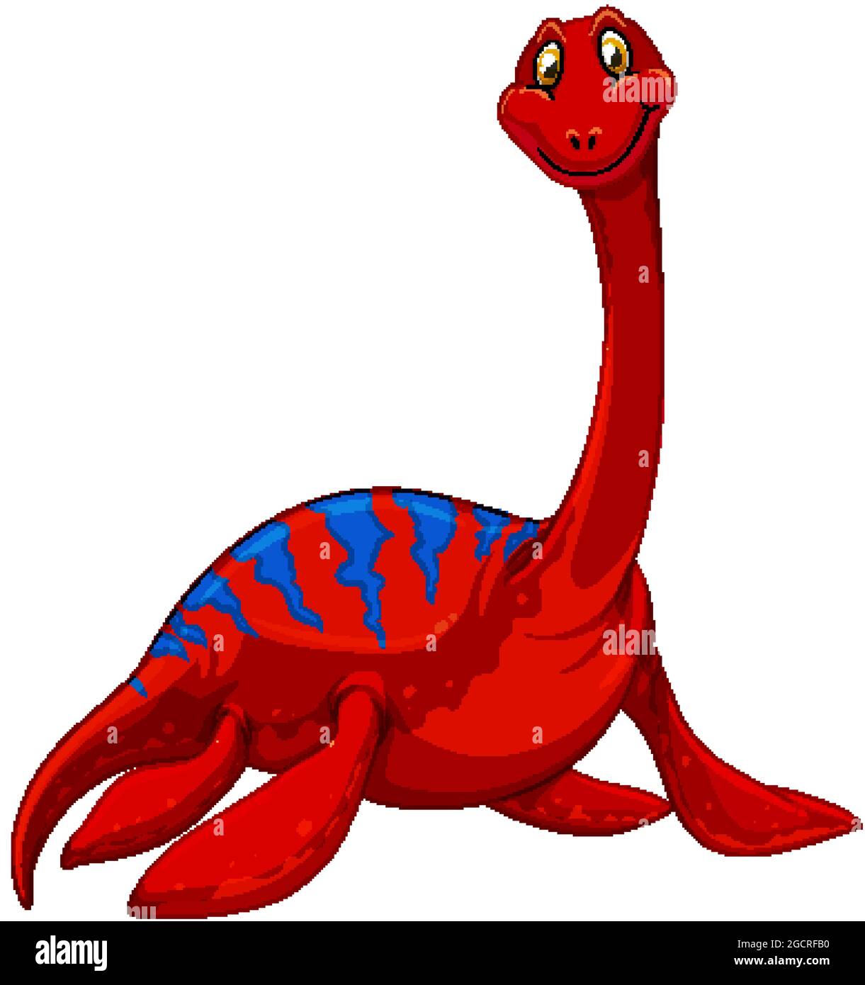 A pliosaurus dinosaur cartoon character illustration Stock Vector Image ...