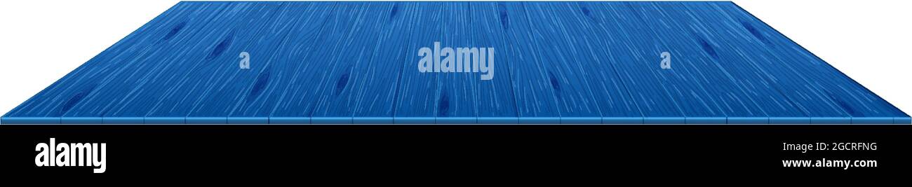 Blue wooden floor tiles isolated on white background illustration Stock ...