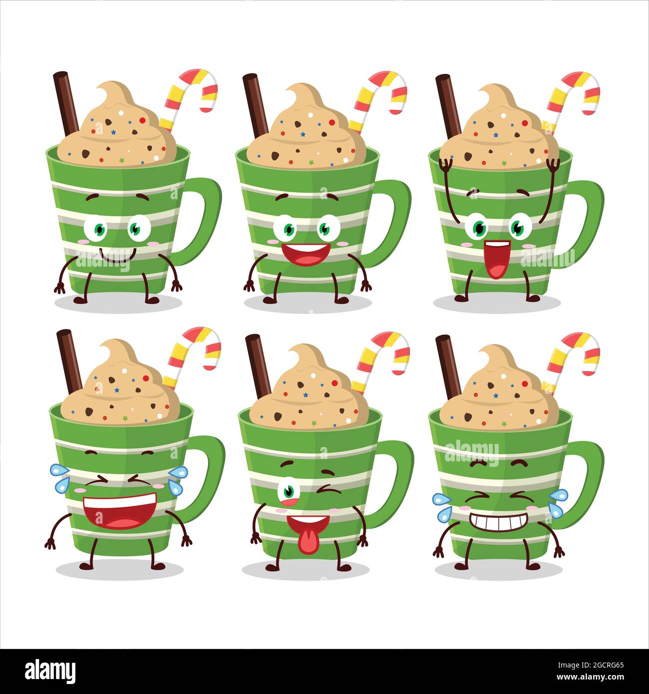 Cartoon character of frappe chocolate with smile expression. Vector ...