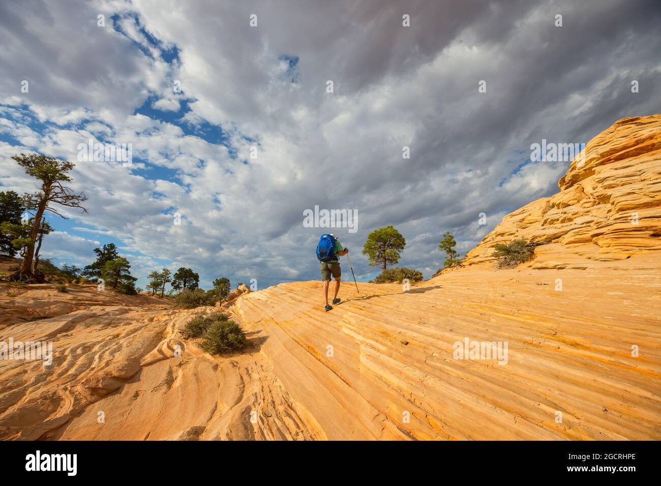 Hike in the Utah mountains. Hiking in unusual natural landscapes ...
