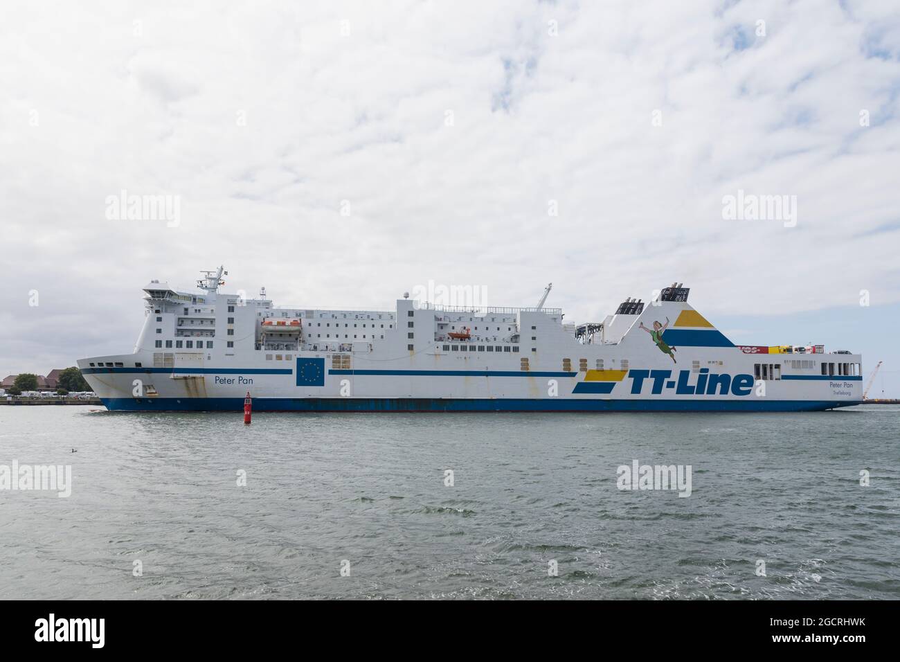 Rostock, Germany – July 20, 2021: RoPax ship – combined passengership ...