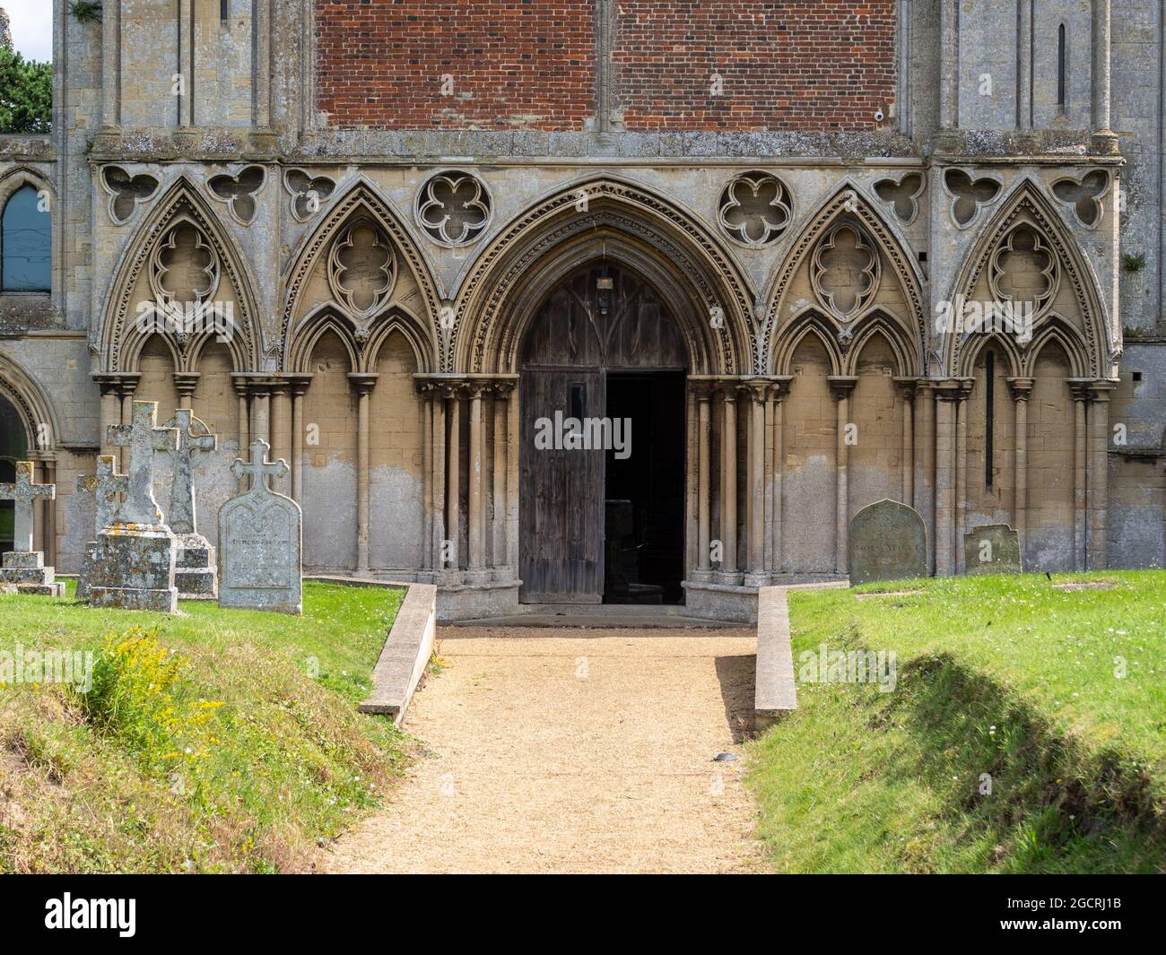 Entrance to the Priory Church of St Mary and the Holy Cross, Binham ...