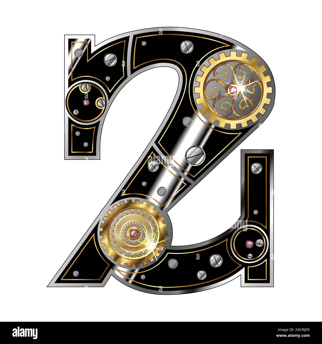 Steampunk Numbers Font