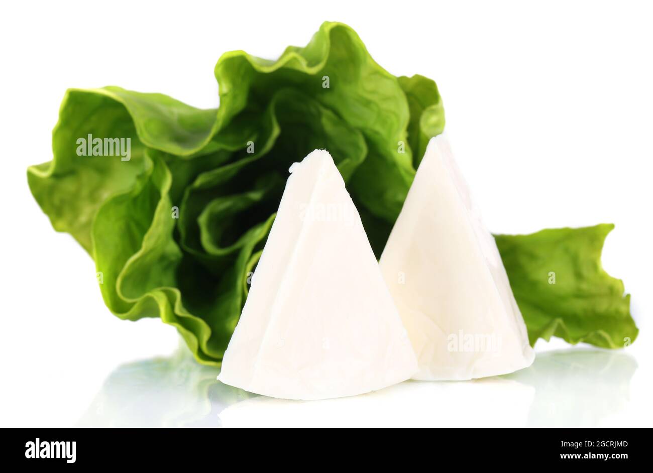 Cream cheese with greens isolated on white Stock Photo - Alamy