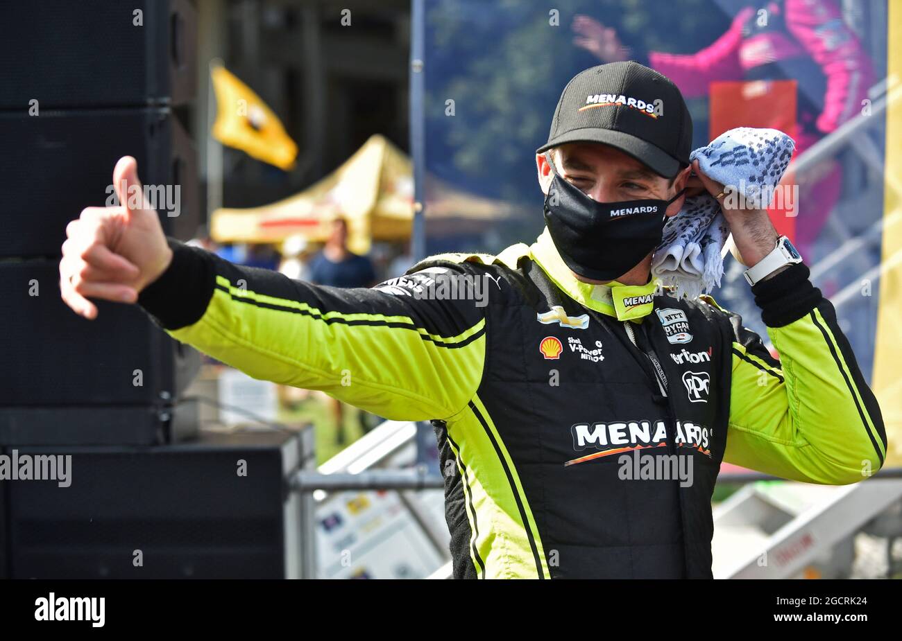August 08, 2021: NTT IndyCar Series driver Simon Pagenaud of the ...