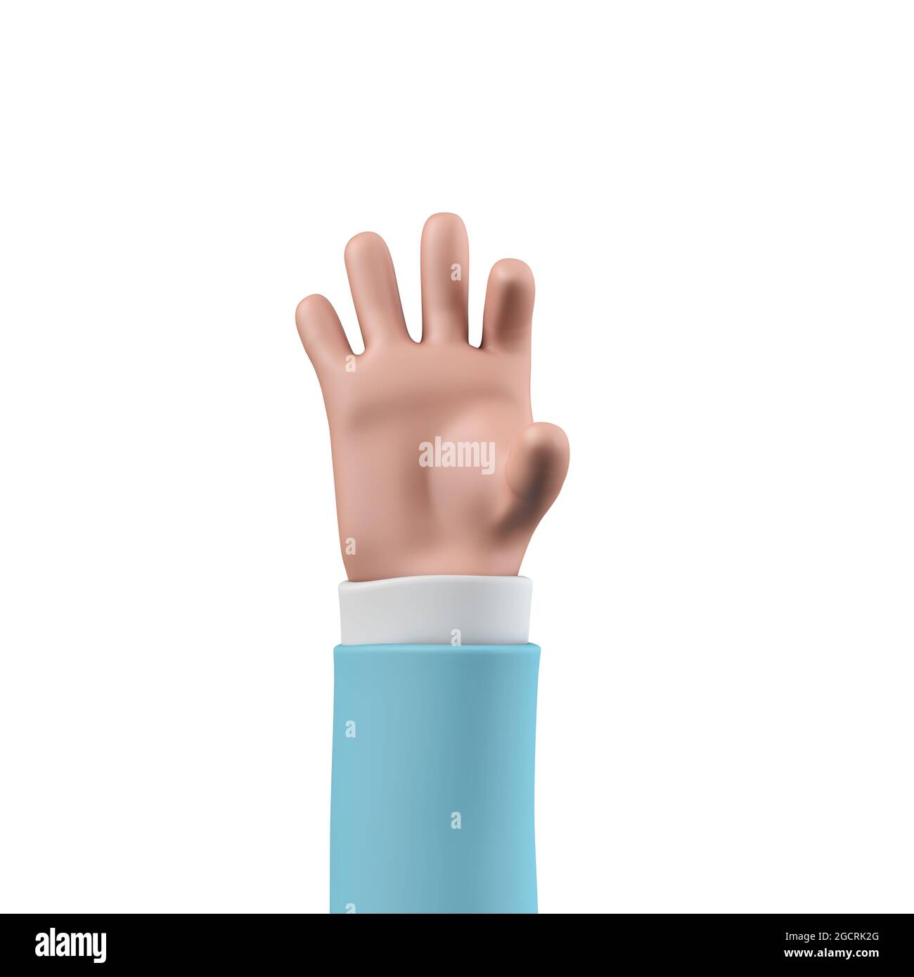 Cartoon character style hand holding an object pose. 3D Rendering Stock ...