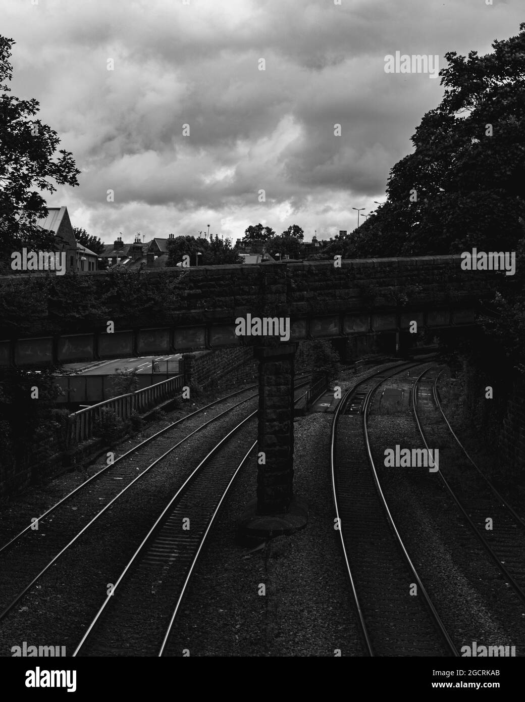 Empty train tracks hi-res stock photography and images - Alamy