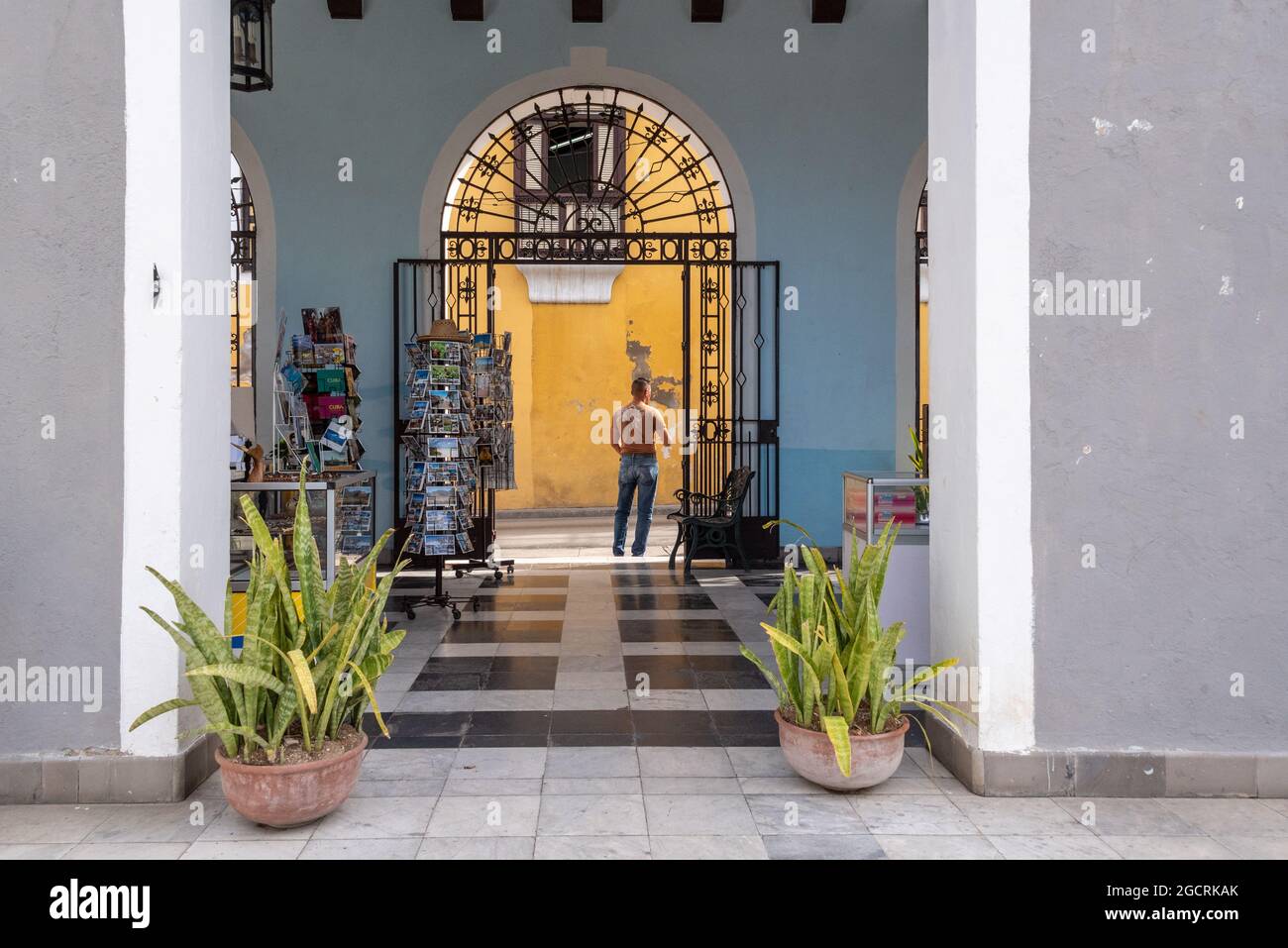 Entrance to a colonial building, Santiago de Cuba, Cuba, 2016 Stock ...