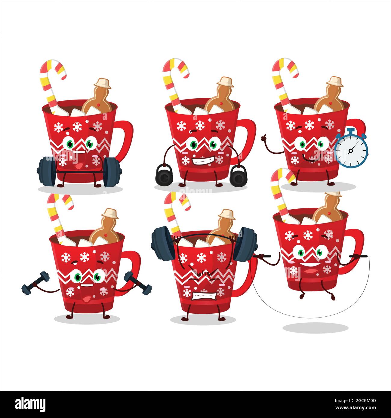 A healthy hot chocolate with gingerbread cartoon style trying some ...