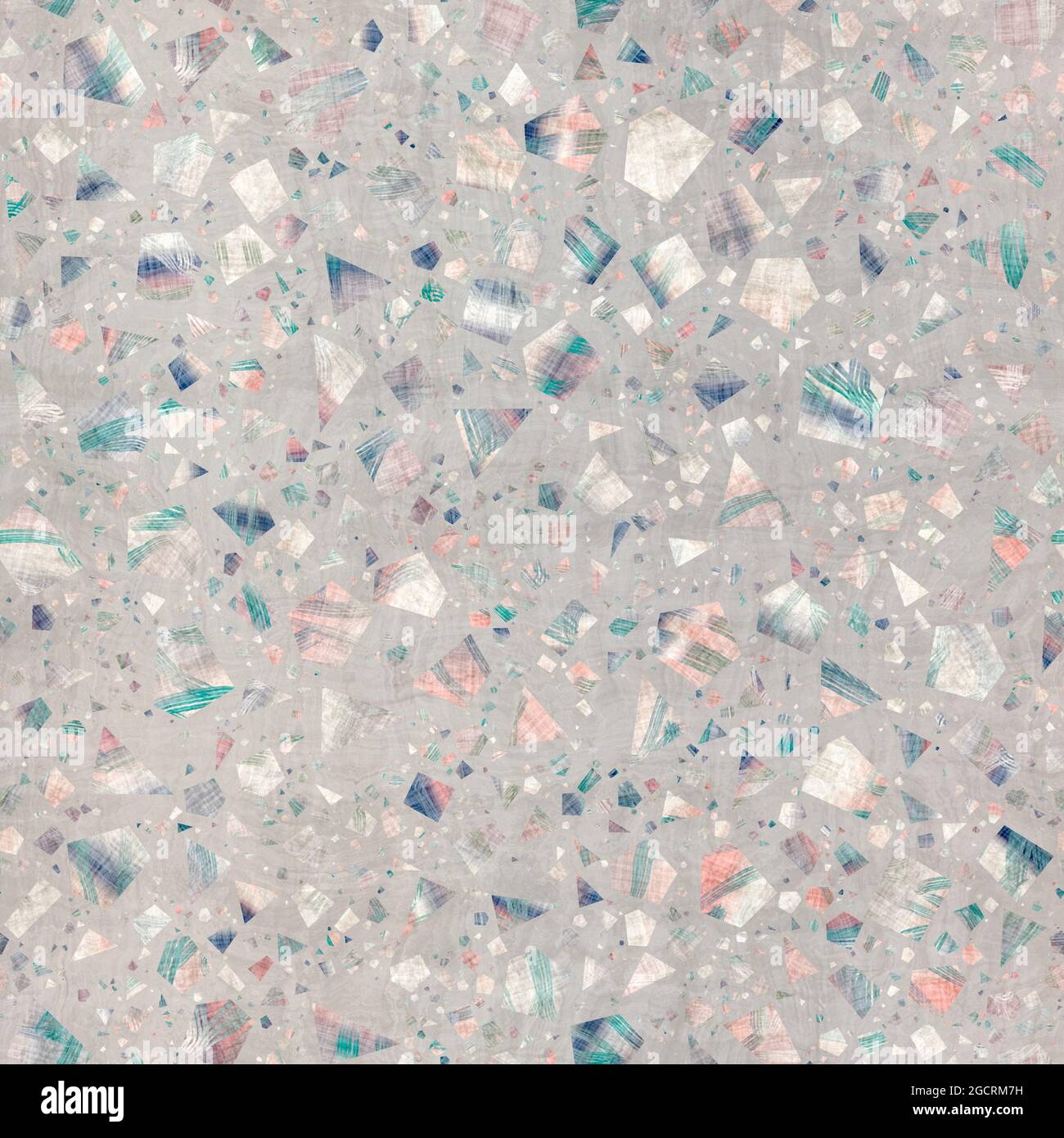 Seamless modern abstract random terrazzo pattern swatch Stock Photo - Alamy