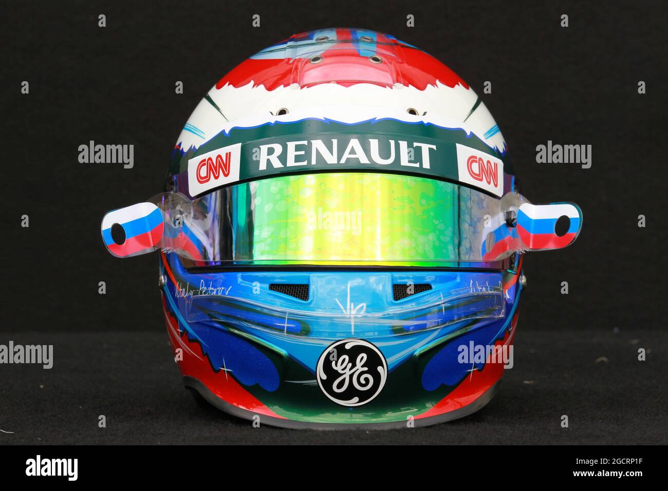 The helmet of Vitaly Petrov (RUS) Caterham. Australian Grand Prix ...