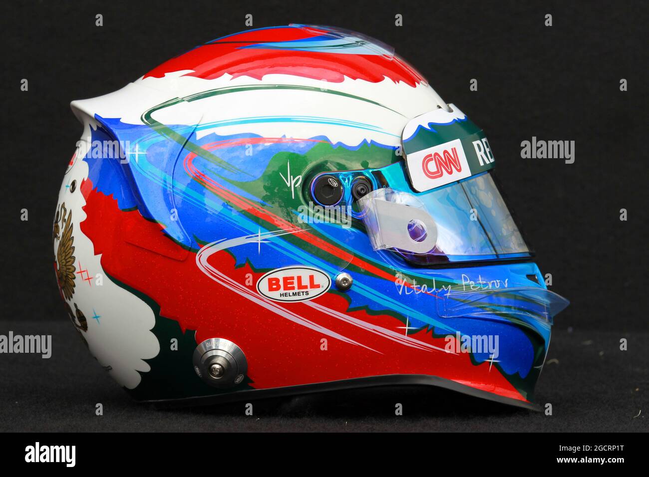 The helmet of Vitaly Petrov (RUS) Caterham. Australian Grand Prix ...