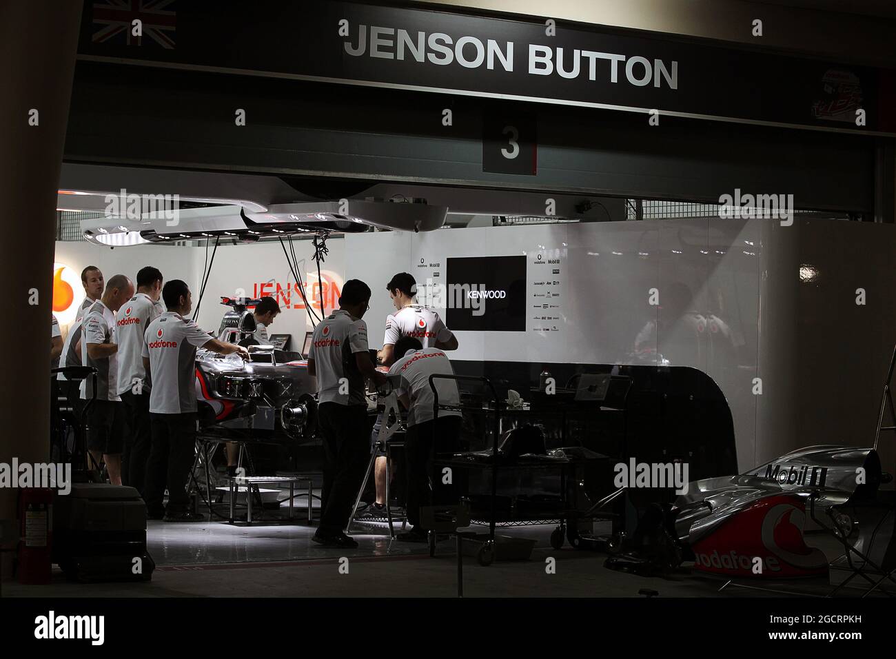 Mclaren pit garage for jenson button hi-res stock photography and ...