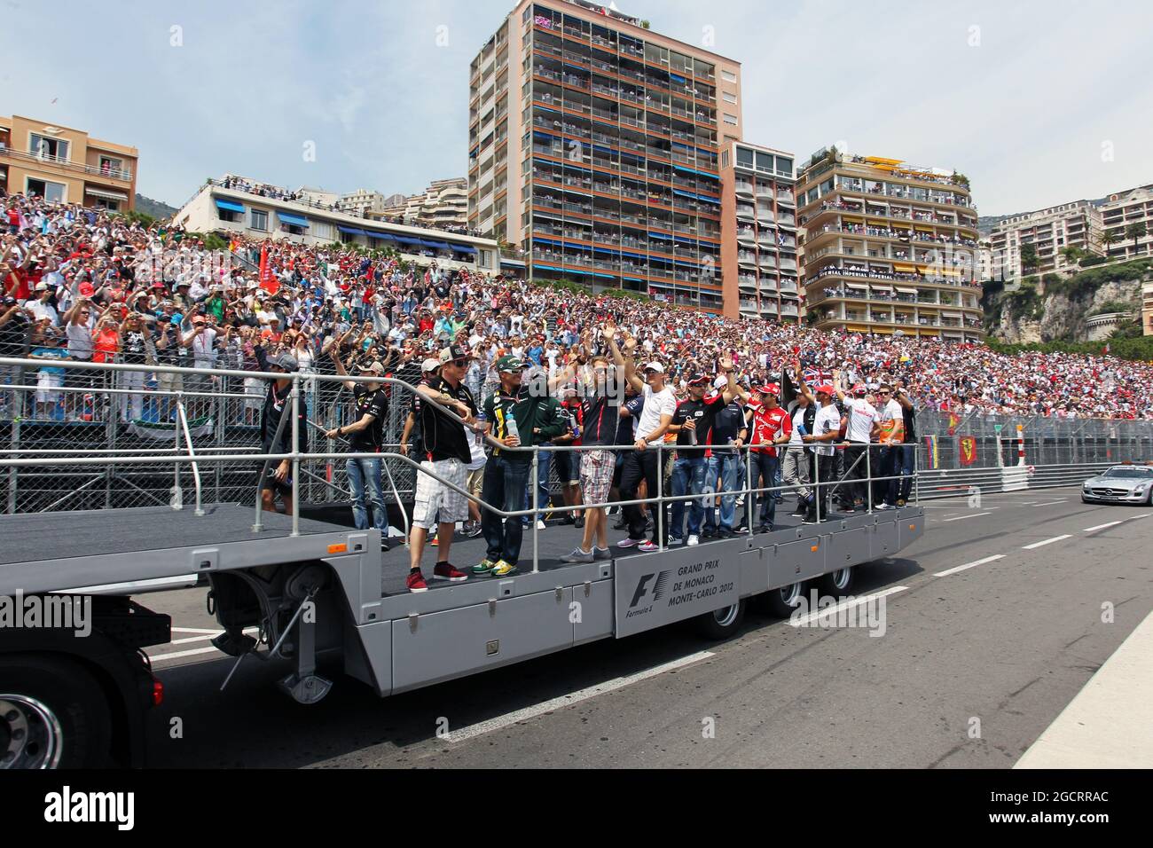 The drivers parade. Monaco Grand Prix, Sunday 27th May 2012. Monte ...