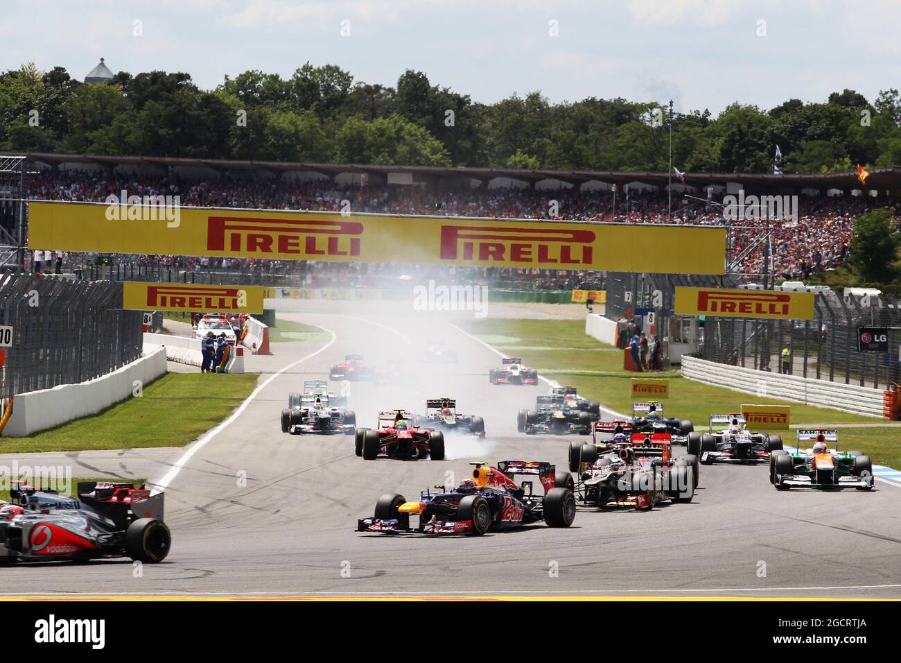 Red bull racing rb8 at start of race felipe massa hi-res stock ...