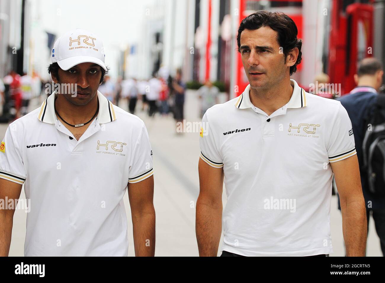 Narain karthikeyan ind hispania racing f1 team hrt hi-res stock ...