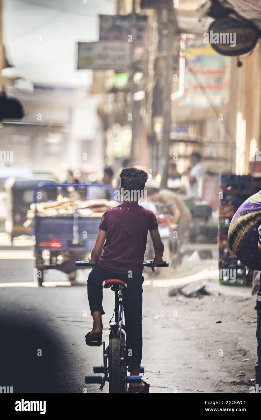 CAIRO, EGYPT - May 02, 2021: The typical street culture in Egypt with ...