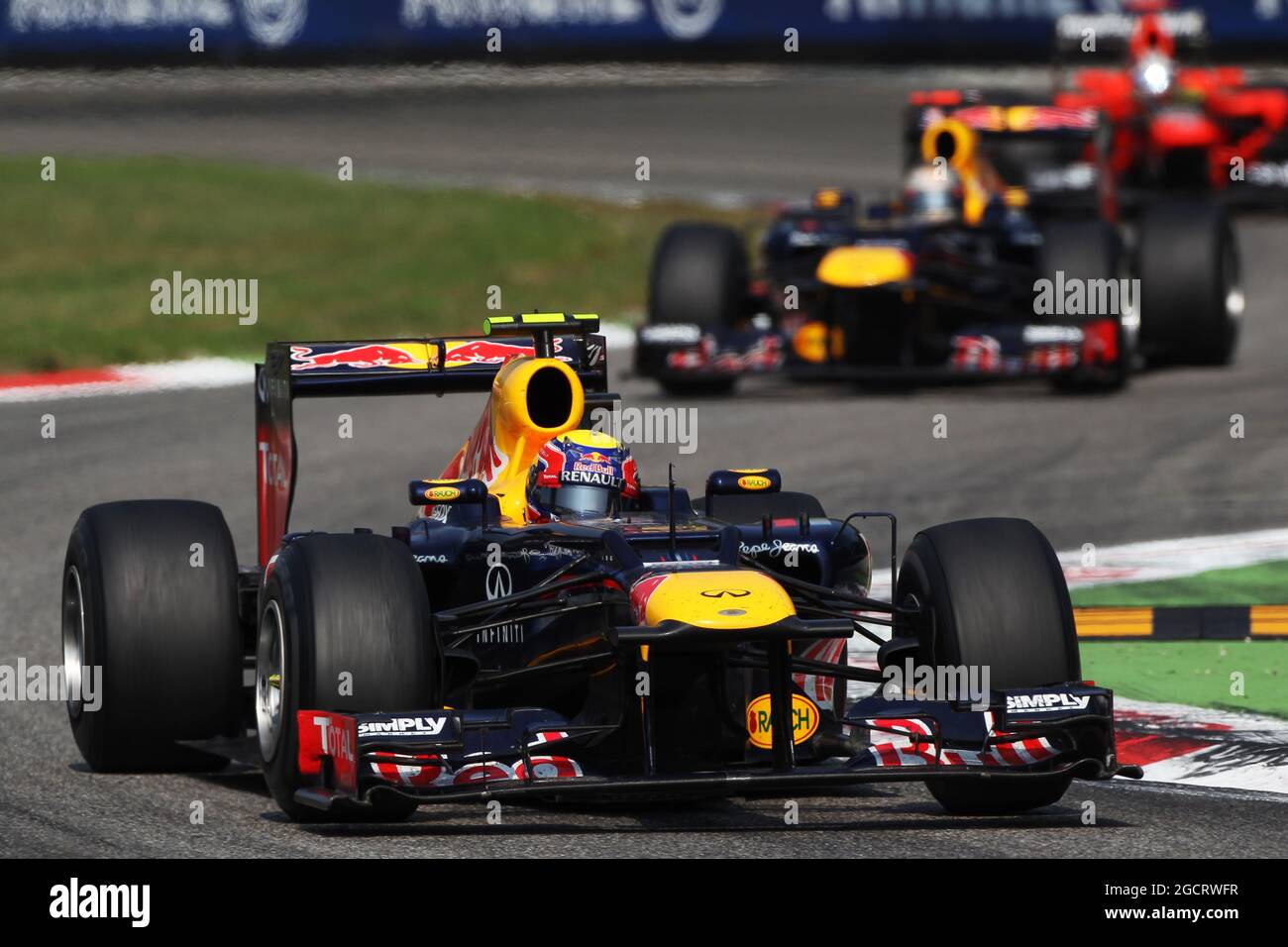 Red bull racing rb8 team mate sebastian vettel hi-res stock photography ...