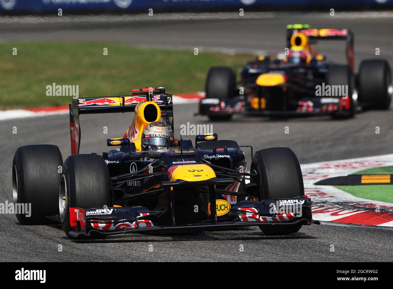 Red bull racing rb8 team mate sebastian vettel hi-res stock photography ...