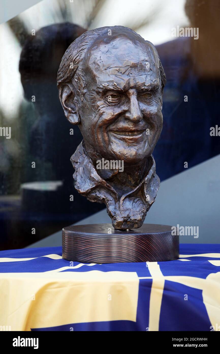 A bronze statue of the late Sid Watkins (GBR) Former FIA Safety ...