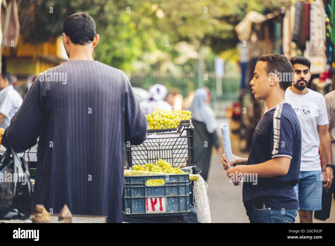 CAIRO, EGYPT - Jun 06, 2021: The typical street culture in Egypt with ...