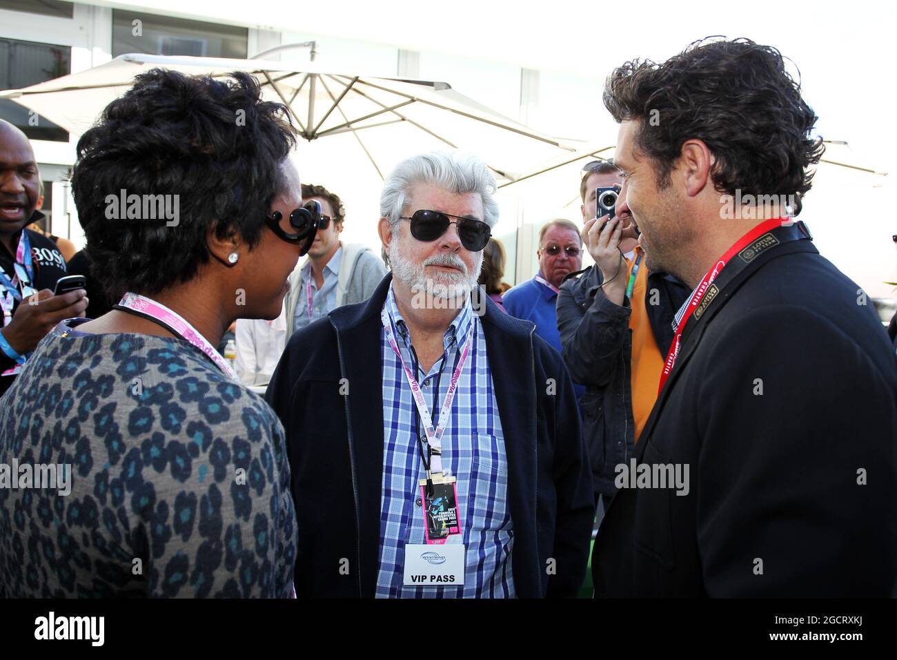 George Lucas (USA) Star Wars Creator with his partner Mellody Hobson ...