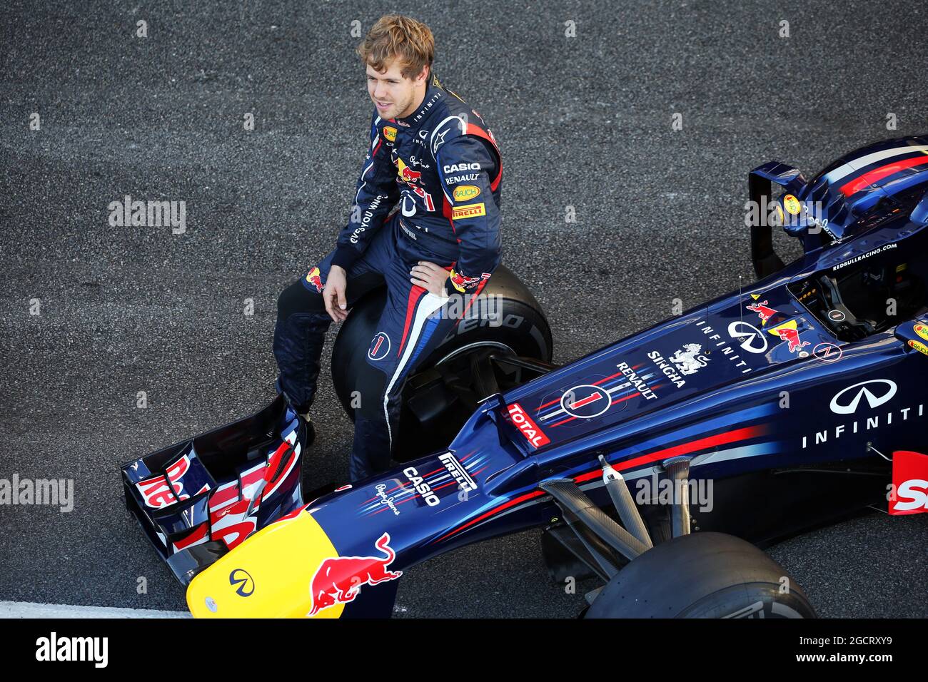 Red bull racing rb8 at a team photograph hi-res stock photography and ...