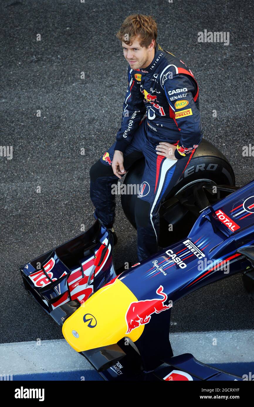 Red bull racing rb8 at a team photograph hi-res stock photography and ...