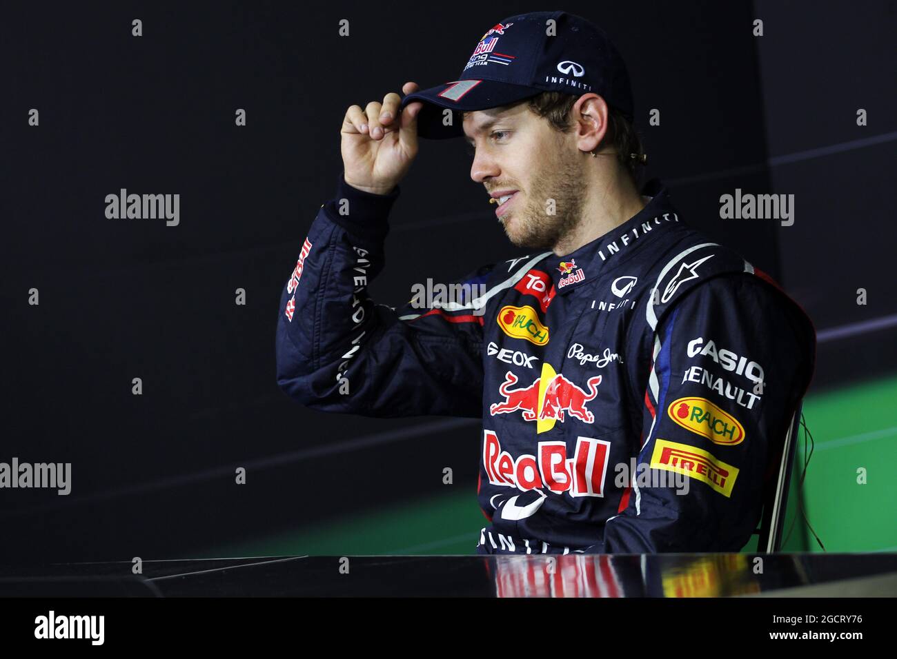 World Champion Sebastian Vettel (GER) Red Bull Racing in the FIA Press ...