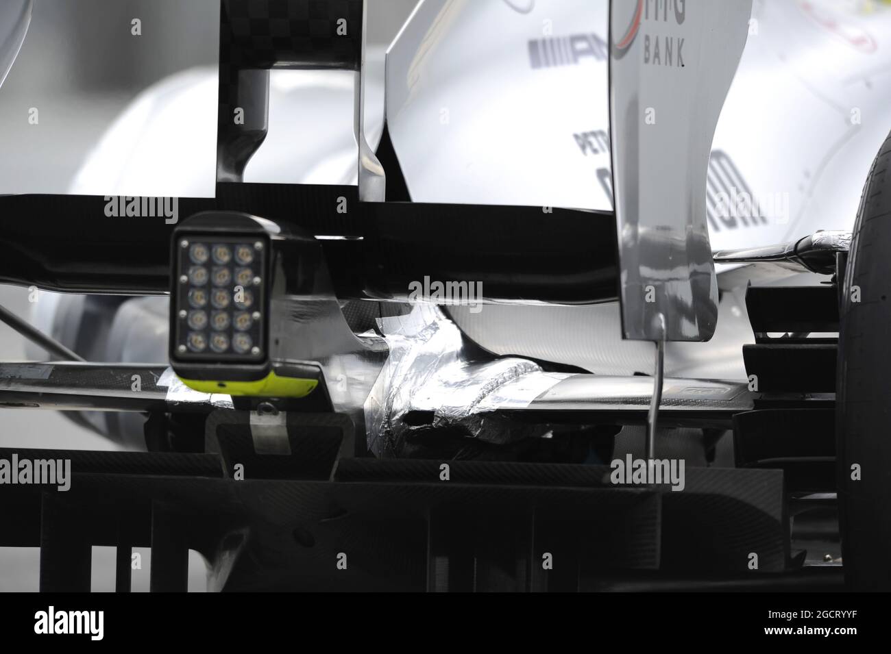 Mercedes amg f1 w04 rear diffuser detail hi-res stock photography and ...