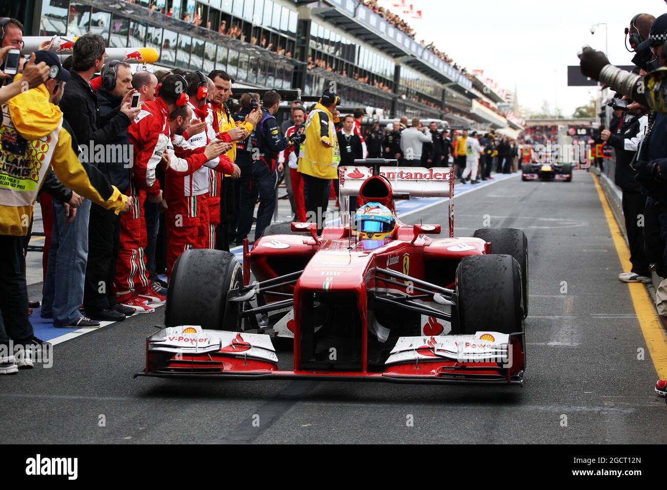 Ferrari f138 enters parc ferme hi-res stock photography and images - Alamy