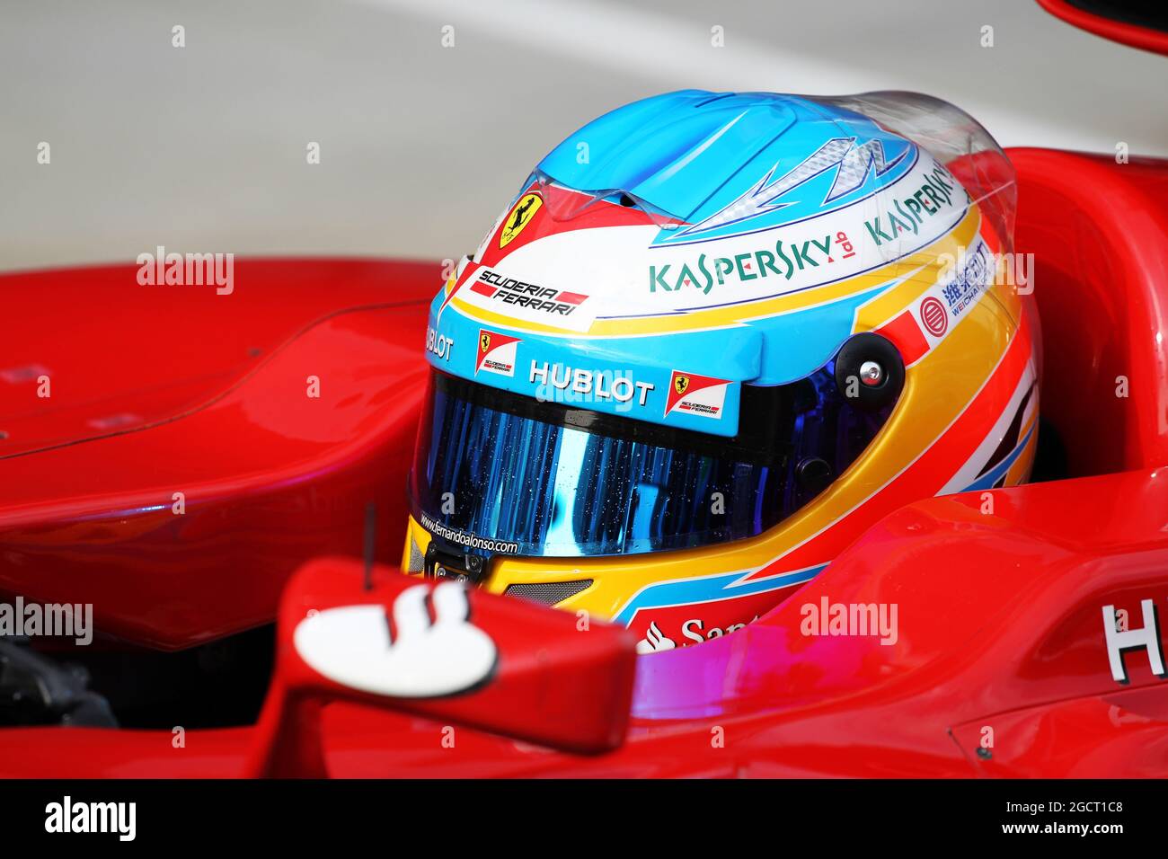 Fernando Alonso (ESP) Ferrari F138 in parc ferme. Malaysian Grand Prix ...