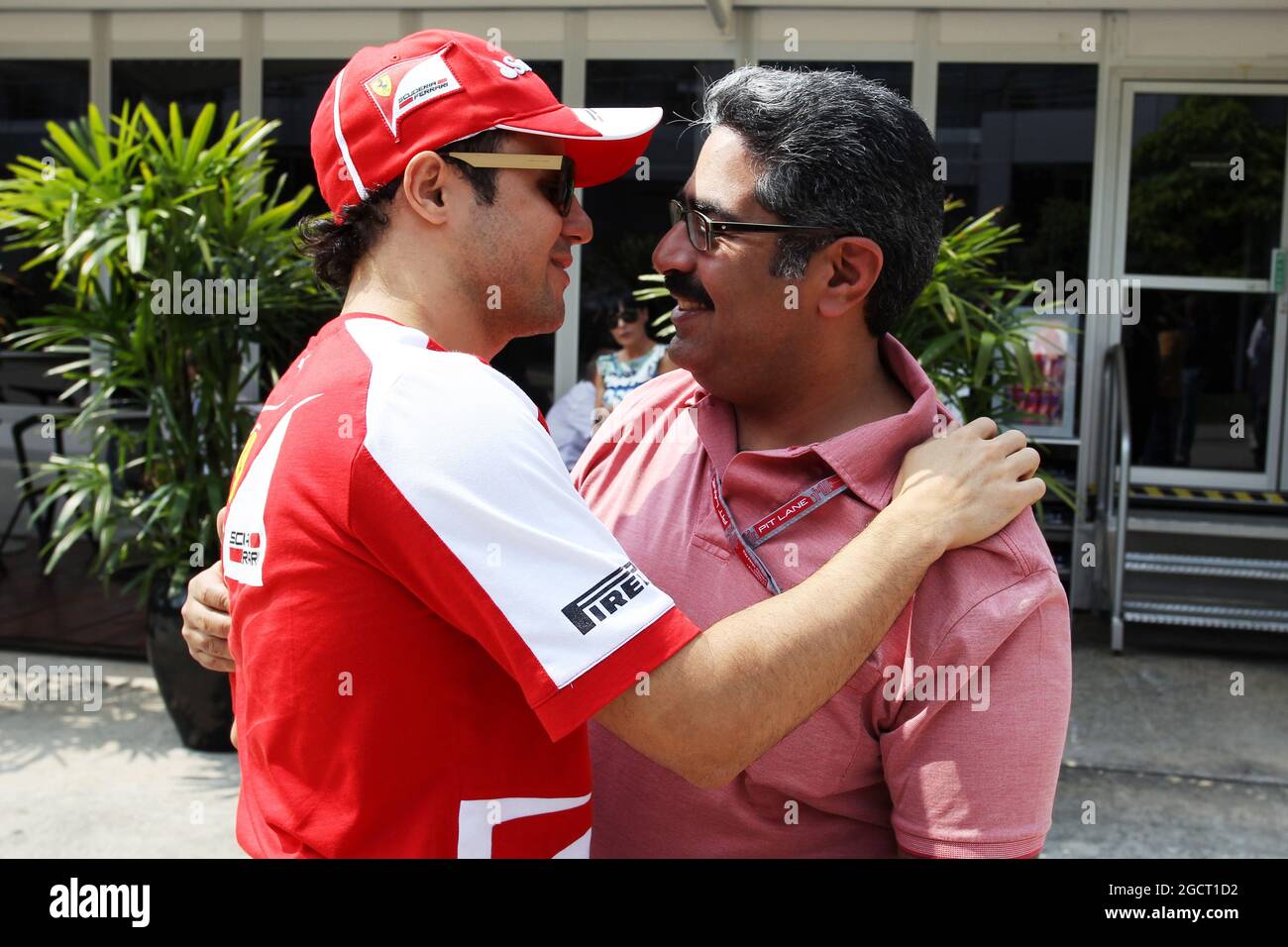 Felipe Massa (BRA) Ferrari with Muhammed Al Khalifa (BRN) Bahrain ...