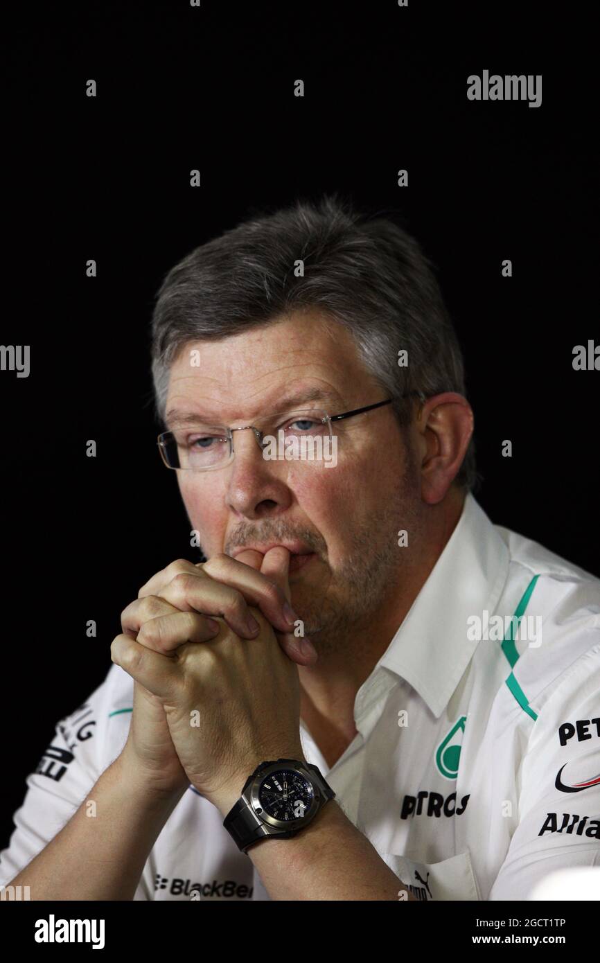 Mercedes amg f1 team principal in fia press conference hi-res stock ...