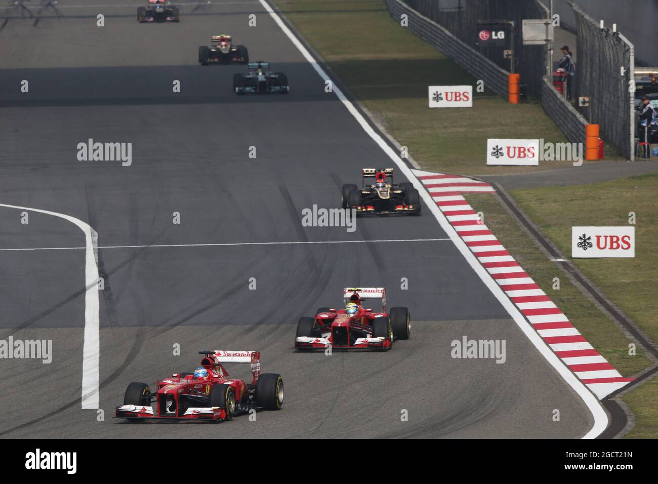Ferrari f138 leads fernando alonso hi-res stock photography and images ...