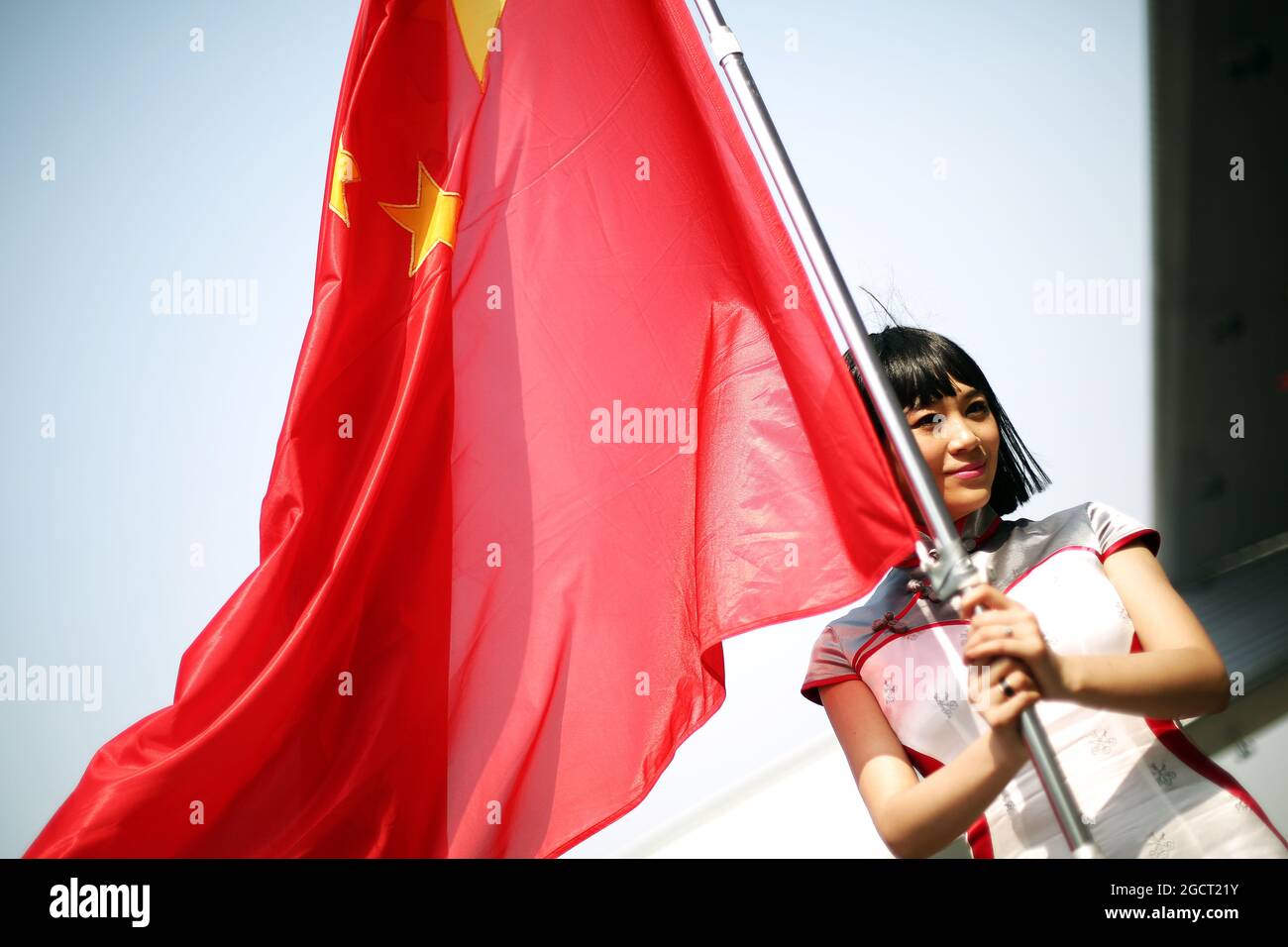 Grid girl. Chinese Grand Prix, Sunday 14th April 2013. Shanghai, China ...