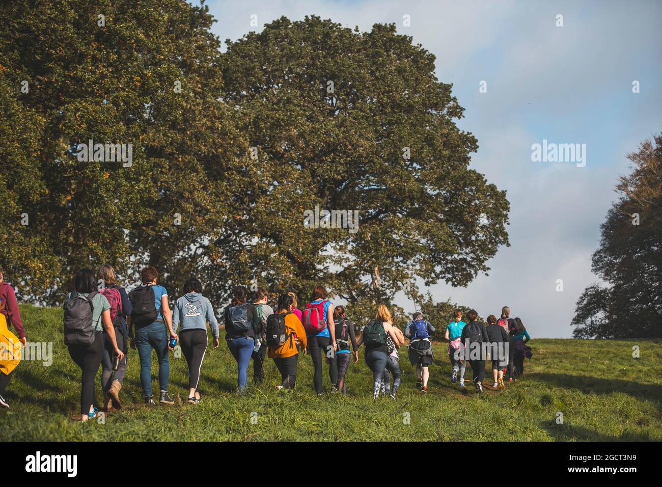 People take part in an outdoor exercise class in Ashton Court Estate ... People take part in an outdoor exercise class in Ashton Court Estate ...