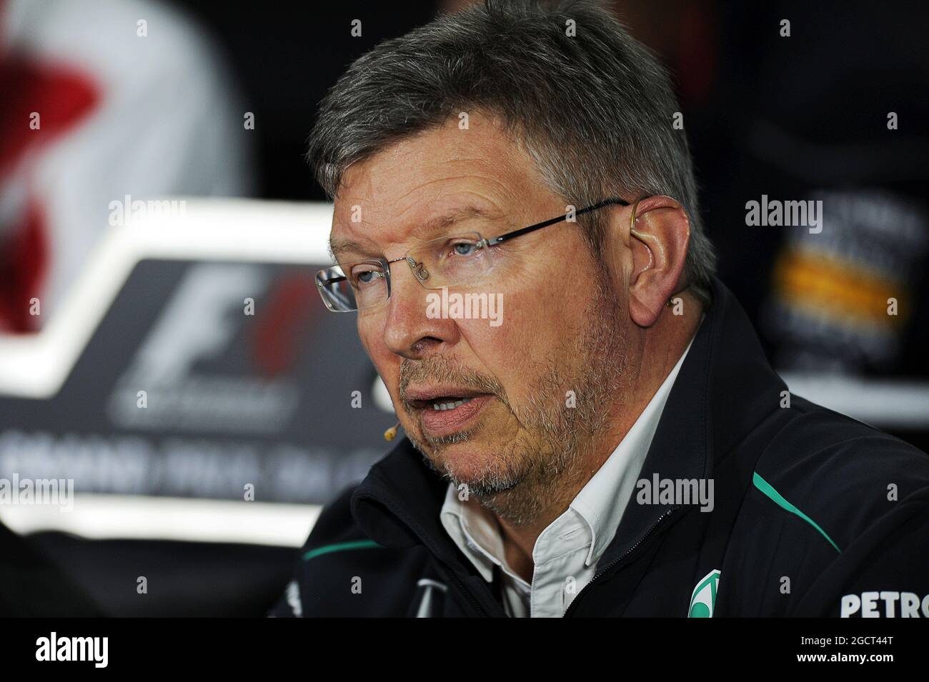 Ross Brawn (GBR) Mercedes AMG F1 Team Principal in the FIA Press ...