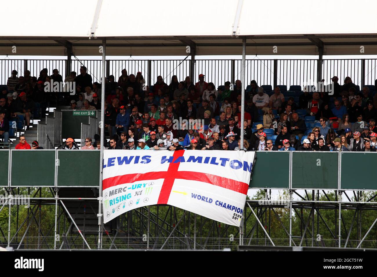 Fans a banner for lewis hamilton hi-res stock photography and images ...