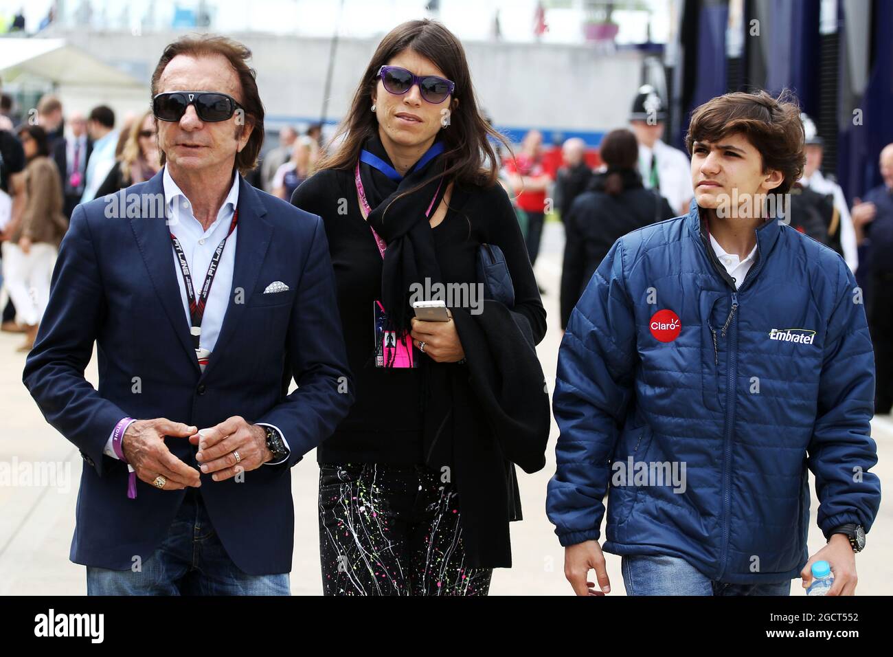 Emerson Fittipaldi (BRA) with family. British Grand Prix, Saturday 29th ...