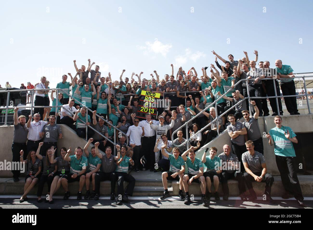 Mercedes amg f1 celebrates ross brawn hi-res stock photography and ...